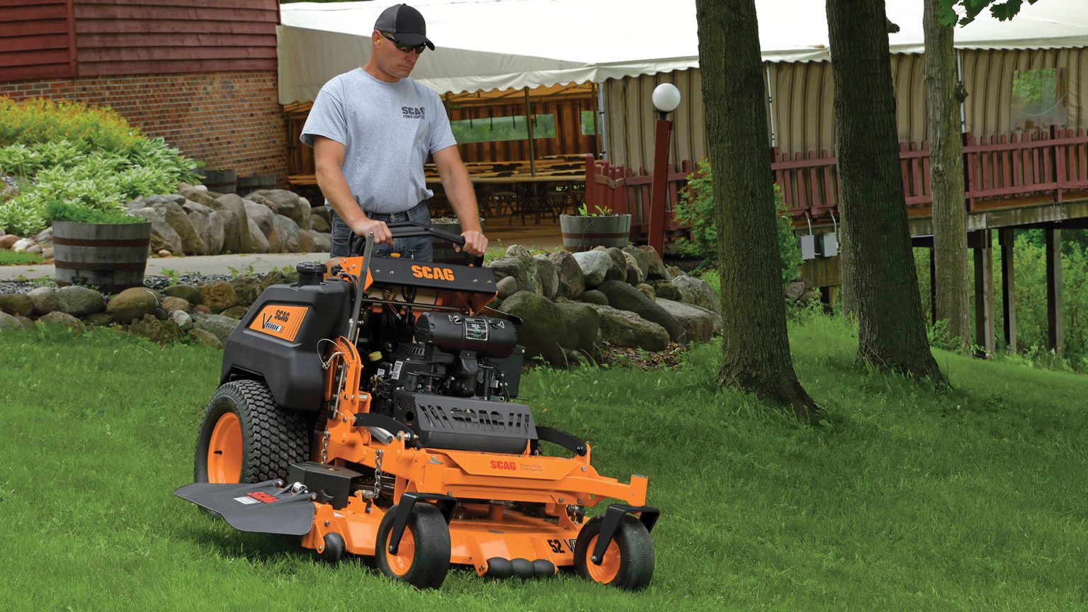 V-Ride II Stand-On Lawn Mower | Products | Scag®
