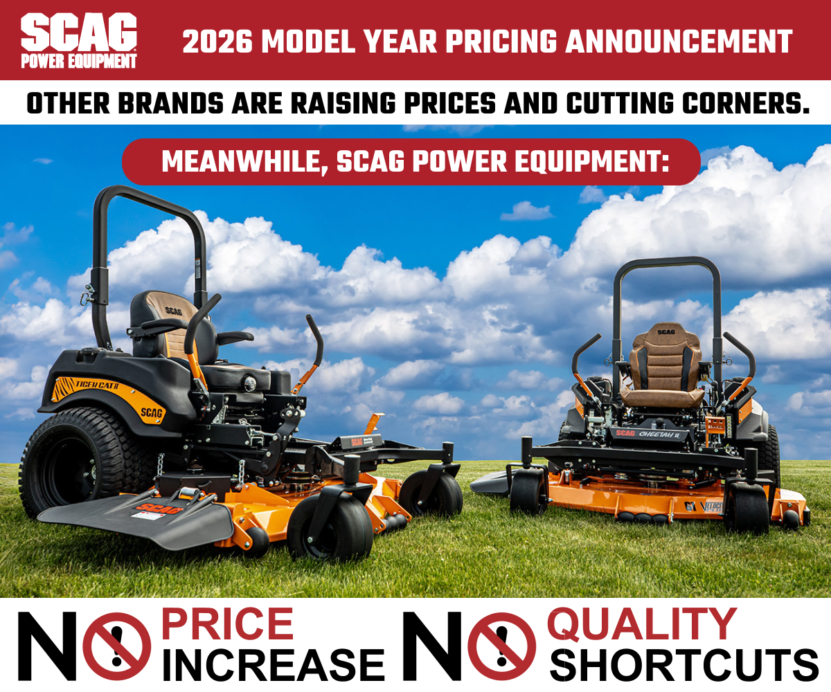 No Price Increase On 2026 Model Year | Scag